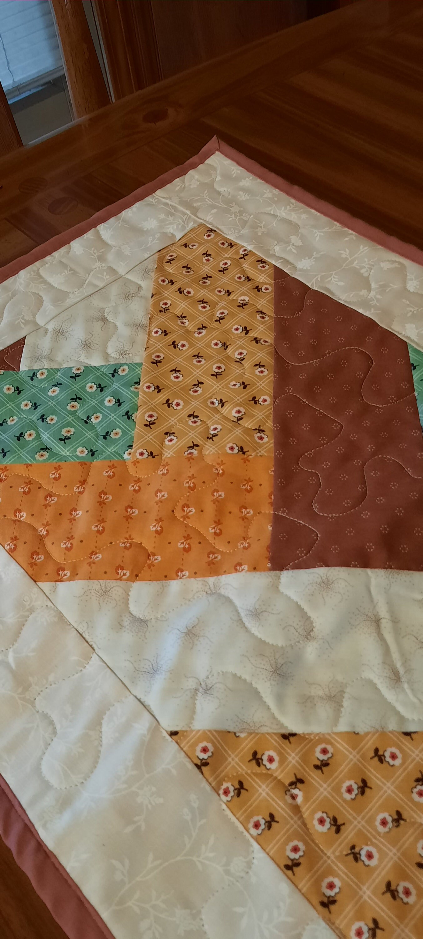 Handmade and Quilted Zig Zag Table Runner One of a Kind! - Etsy