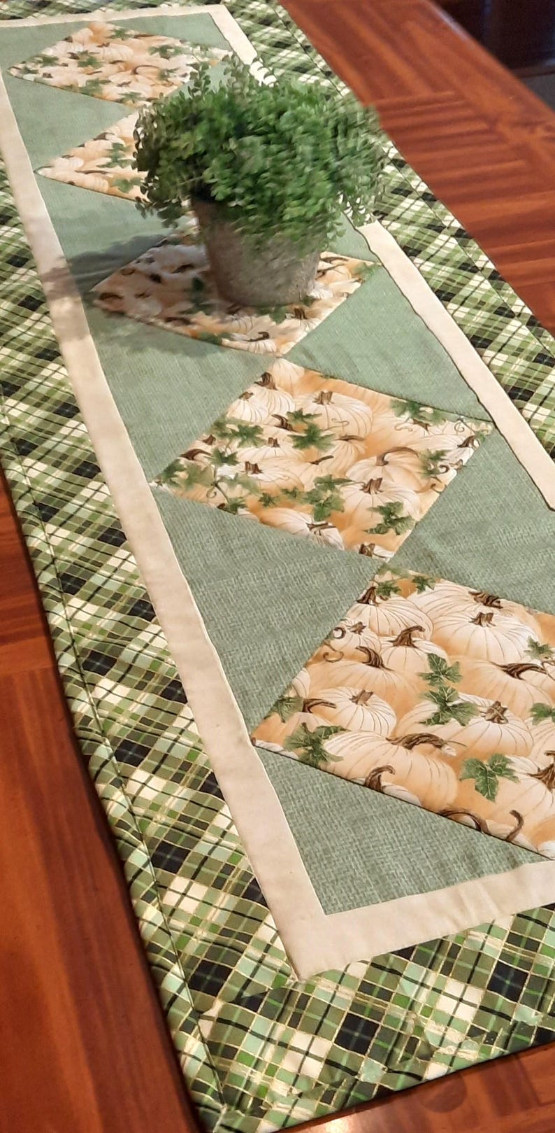 Handmade Fall & White Pumpkins Table Runner! - Etsy