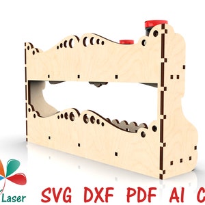 Laser Design Files Spice Rack Holder Shelf Spice Kitchen Organizer. DXF ...