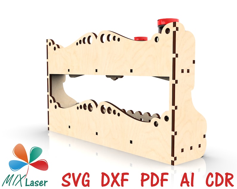 Laser Design Files Spice Rack Holder Shelf Spice Kitchen Organizer. DXF ...