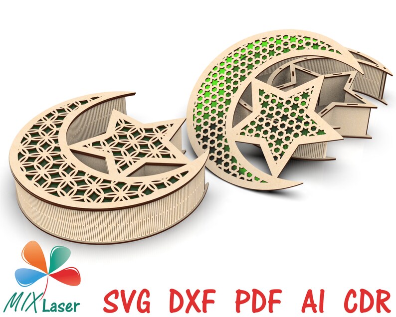 Laser Cut Moon Star Ramadan Mubarak Gift Box. Laser Design - Etsy