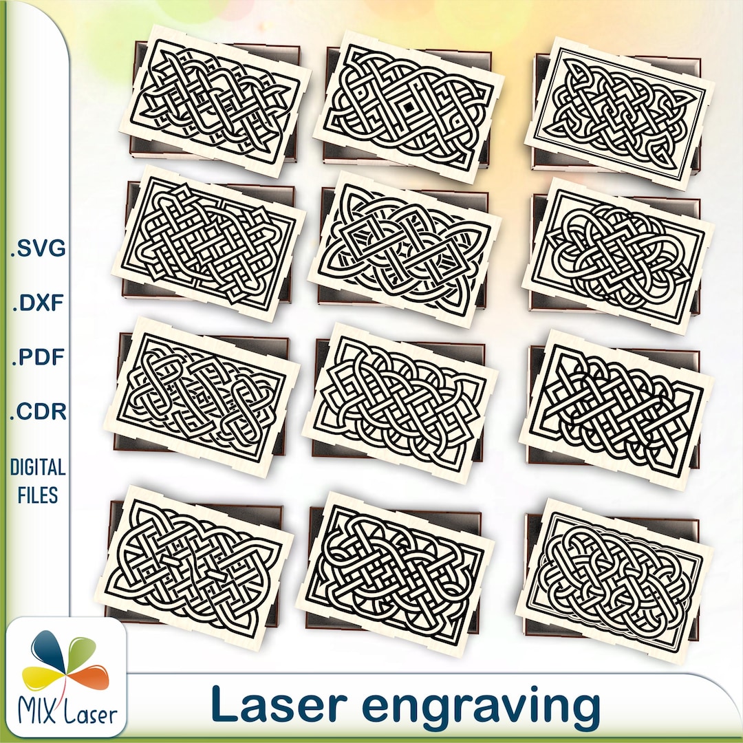 12 Celtic Knot Laser Engraving Patterns – Intricate SVG, PDF, AI, Dxf ...