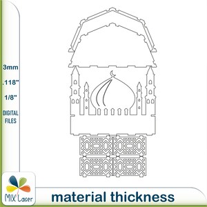 Ramadan Box Tray SVG DXF Laser Cutting Plans - Eid Mubarak Dessert ...