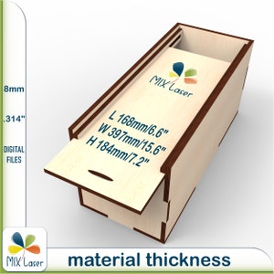 SVG Laser Files Set of Boxes With Sliding Lids, Laser Cut Bundle Boxes ...