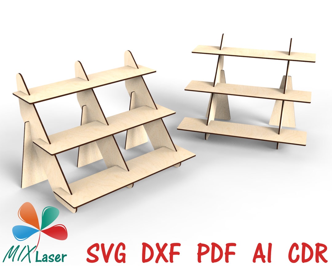Craft Show Display Stand DXF SVG Laser Cut Templates. Glowforge Project ...
