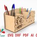 Pencil Desk Organizer Laser Cut Files. Vector Cnc (Instant Download) - Etsy