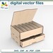 Desktop Organizer With Drawer SVG DXF Glowforge Laser Cut - Etsy