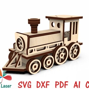 Old Train Lokomotive Model Laser Cutting SVG DXF CNC Files - Glowforge ...