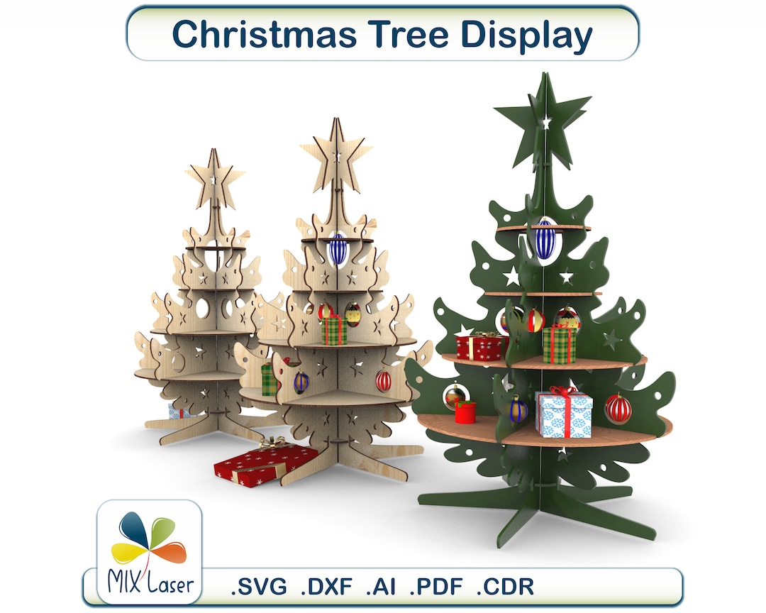 Christmas 3D Trees for Gifts Cnc Files for Wood, Display Stands for ...