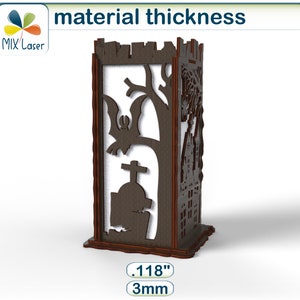 Halloween Candlestick Lantern SVG Glowforge Laser Cutting Patterns ...