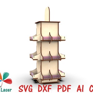 Laser Cut Files Rotating Craft Show Display Stand SVG Craft - Etsy