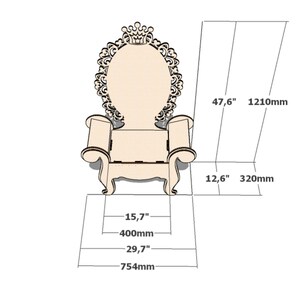 Wooden Princess Throne Chair - Laser Cutting Design Party Throne - CNC ...