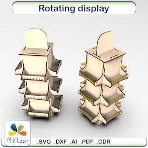 Laser Cut Files Rotating Craft Show Display Stand SVG, Craft Fair ...