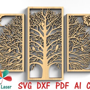Tree Wall Art. Laser Cutting SVG DXF CNC Project. - Etsy