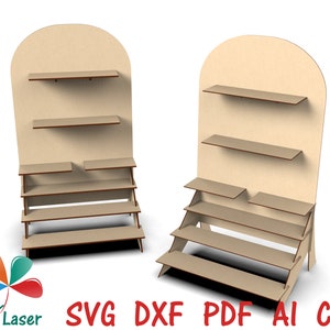 Wooden Display Stand. Laser SVG Cut Files Craft Show Merchandise Tiered ...