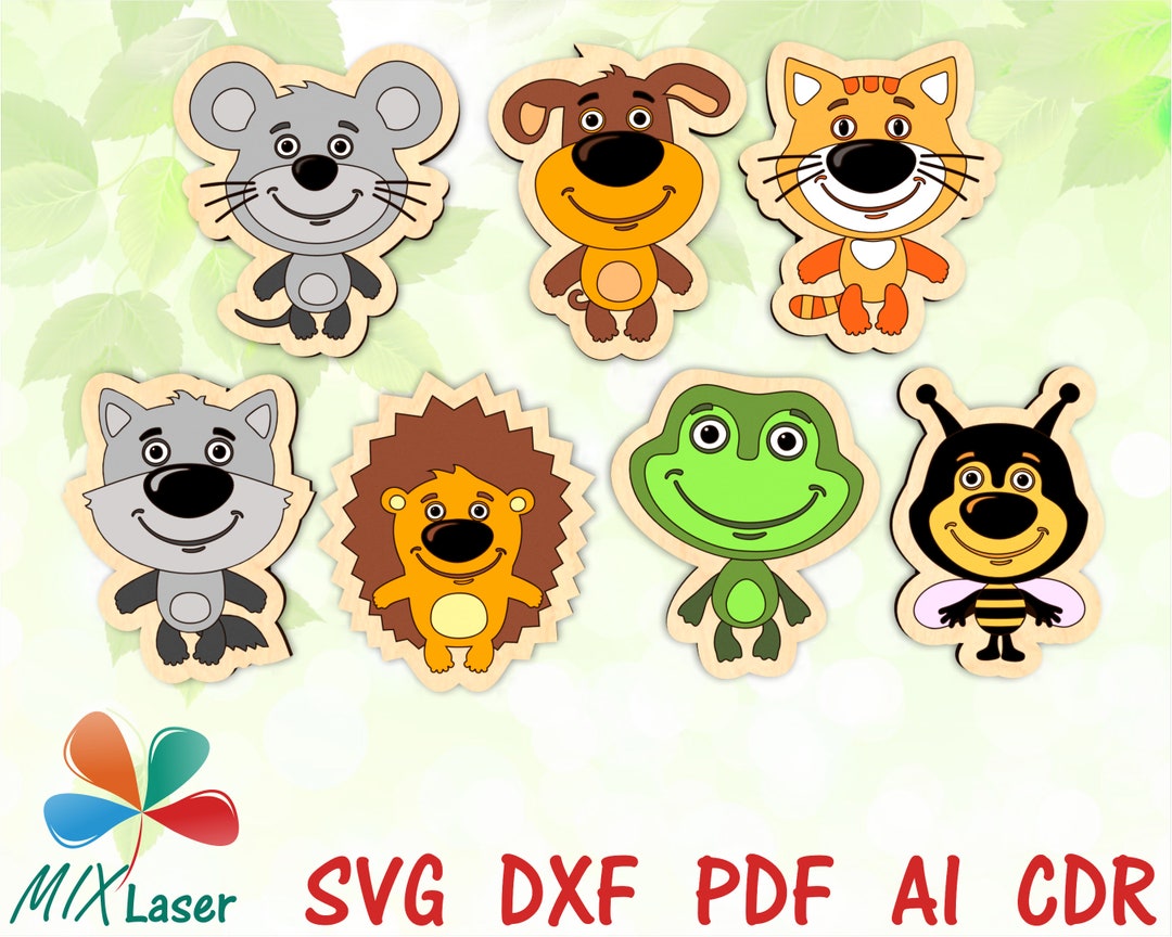 28 Cute Animals SVG Laser Cut Files - Glowforge Cutting Project ...