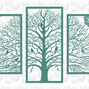 Tree Wall Art. Laser Cutting SVG DXF CNC Project. - Etsy