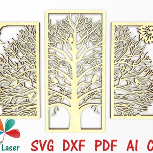 Tree Wall Art. Laser Cutting SVG DXF CNC Project. - Etsy