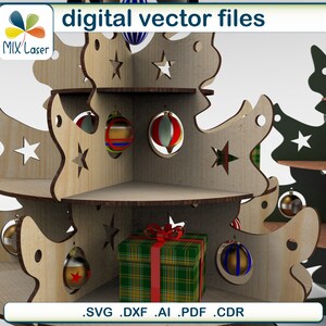 Christmas 3D Trees for Gifts Cnc Files for Wood, Display Stands for ...