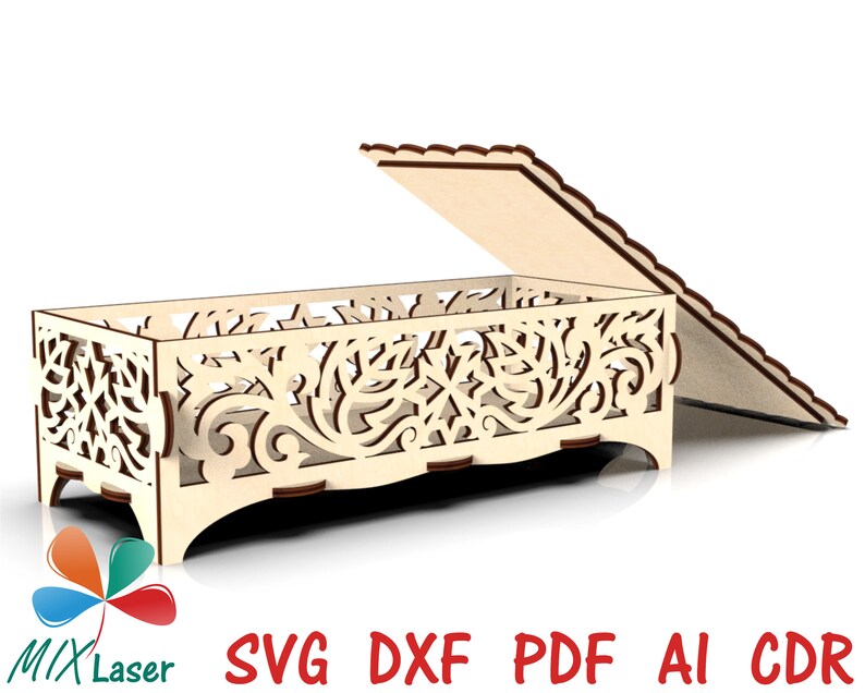 Jewelry Box. Laser Cut Files SVG Cutting Files DXF CNC Cut - Etsy