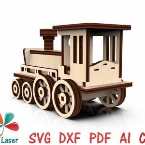 Old Train Lokomotive Model Laser Cutting SVG DXF CNC Files - Glowforge ...