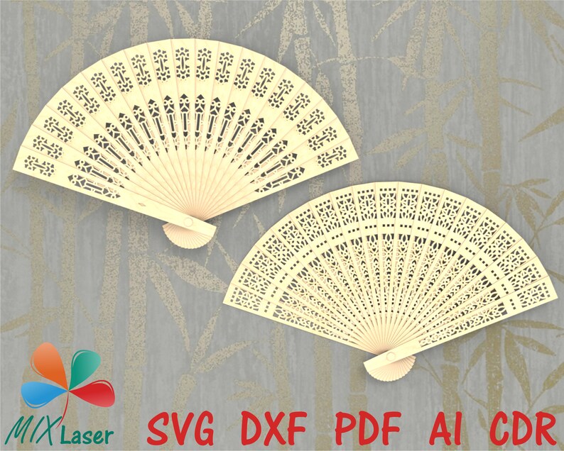 Laser Cut Plans Decorative Wooden Fan. Oriental Wooden Fan - Etsy