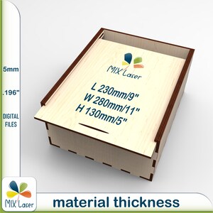 SVG Laser Files Set of Boxes With Sliding Lids, Laser Cut Bundle Boxes ...