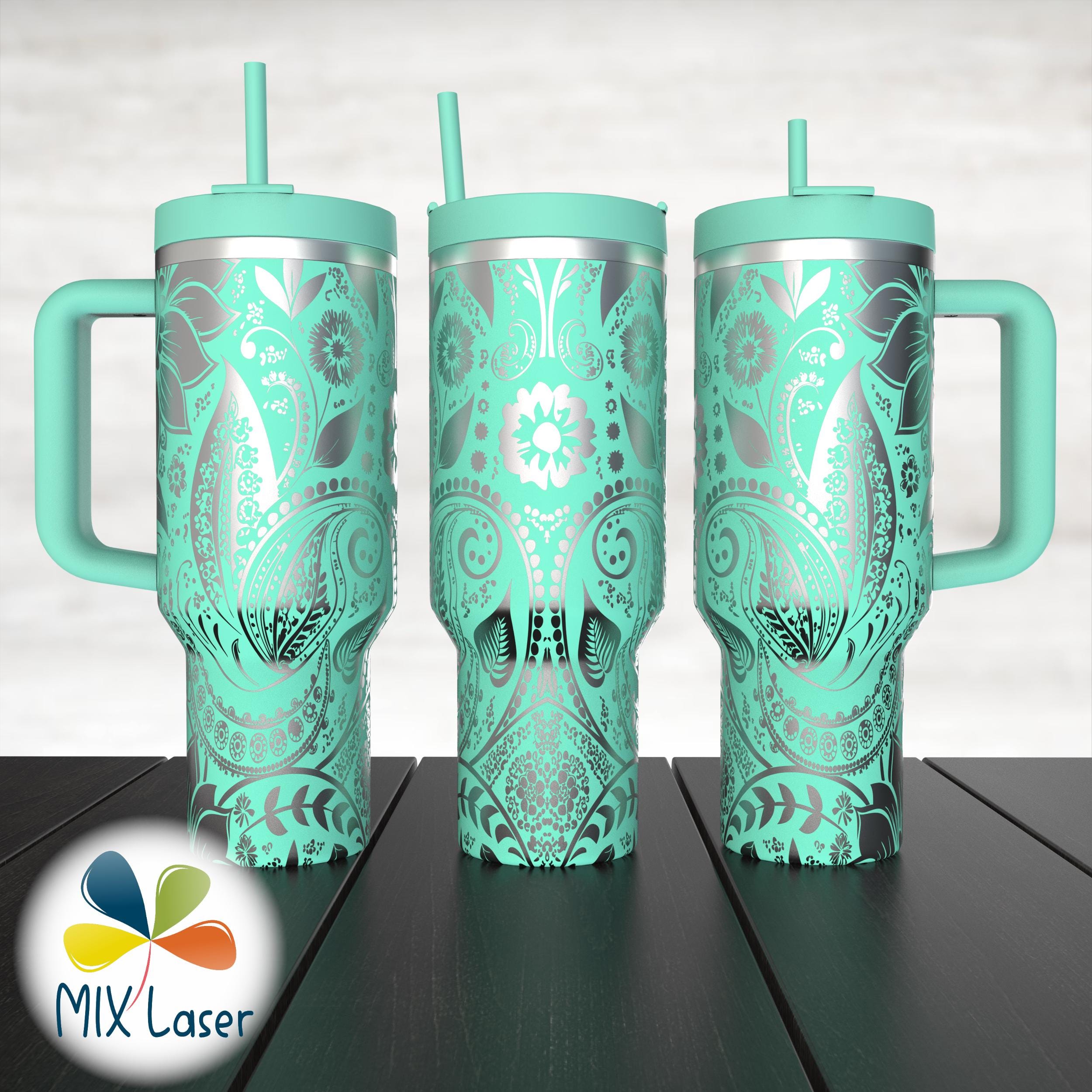 Paisley Laser Engraving SVG Files, Full Wrap for 40 Oz Tumbler, 40oz ...