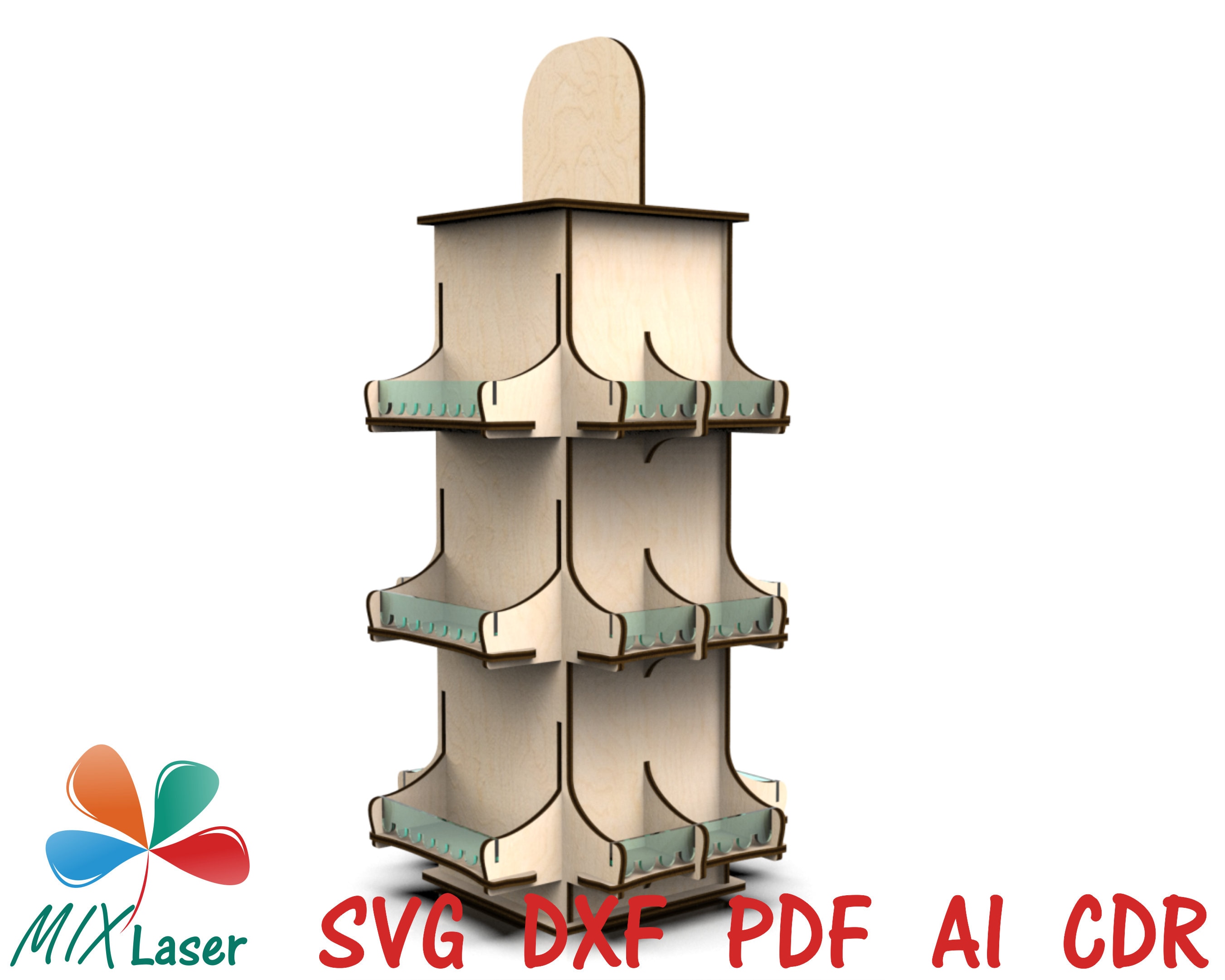 Laser Cut Files Rotating Craft Show Display Stand SVG Craft - Etsy UK