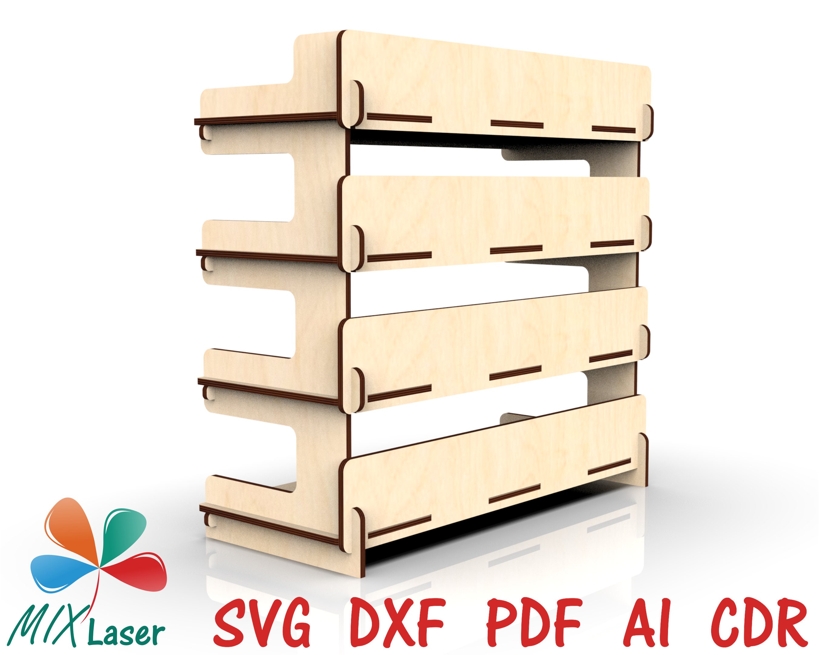 4 Tier Portable Tabletop Display Stand for Craft Show SVG - Etsy