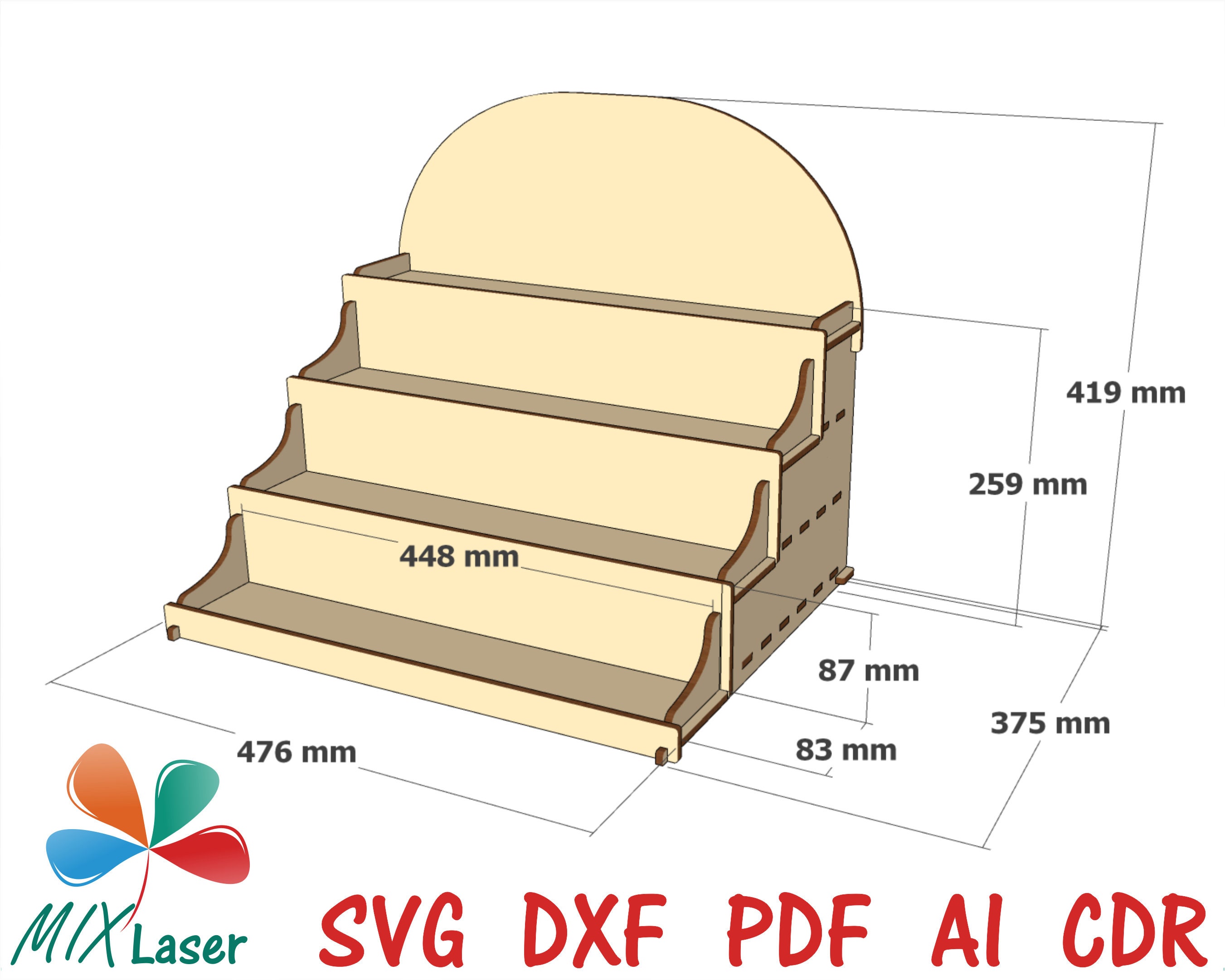 Craft Show Display Stand Glowforge SVG Lasercut Files. Laser - Etsy ...