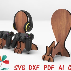 Laser Design Files Headphone Stand Organizer. Laser Cut Files SVG DXF ...
