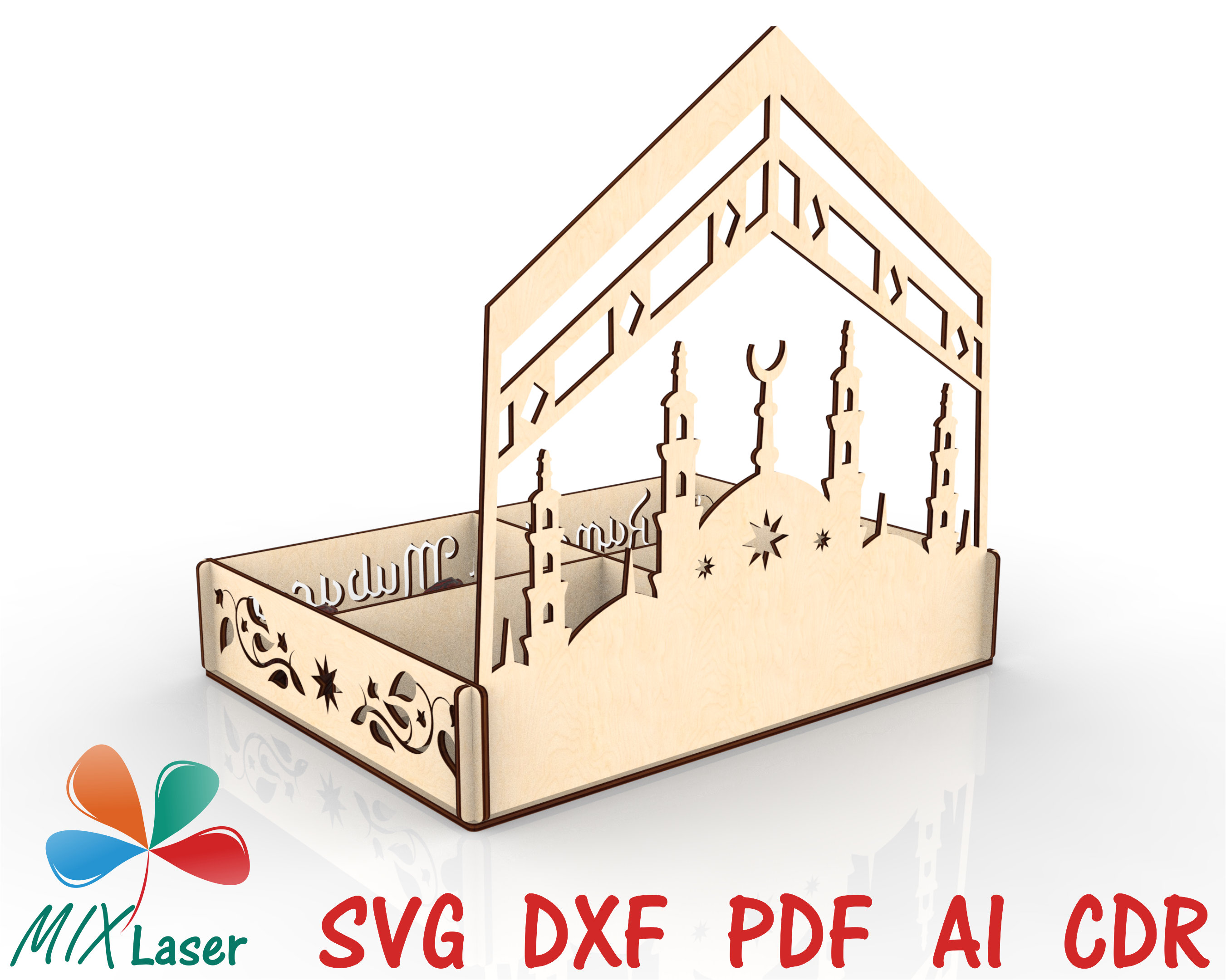 Laser Ramadan Serving Decor Tray SVG Eid Mubarak Snack Laser - Etsy