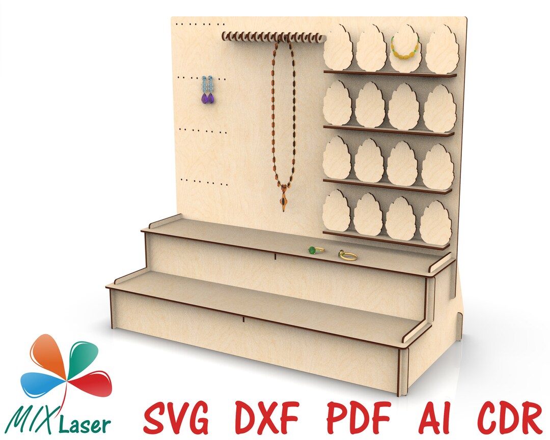 Craft Show Display Stand SVG DXF Laser Cut Files. Wooden Stand Display ...