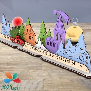 Advent Calendar Christmas Truck SVG Laser Cut Files for Glowforge ...