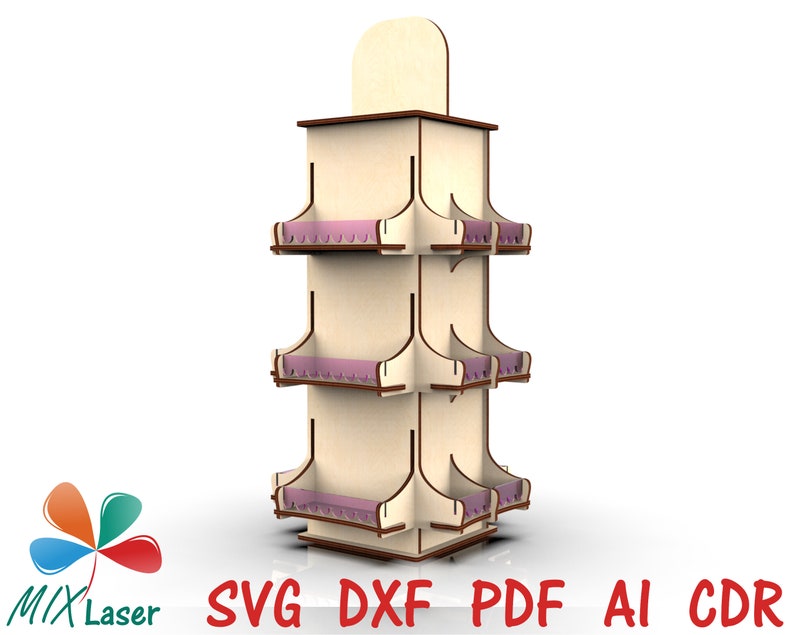 Laser Cut Files Rotating Craft Show Display Stand SVG Craft - Etsy