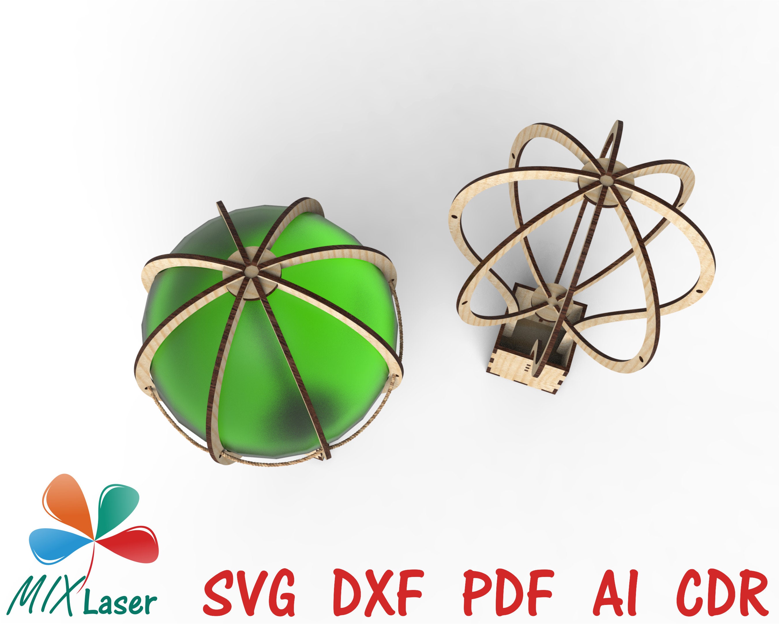Hot Air Balloon Gift Box. SVG DXF Files for Laser Cutting. - Etsy