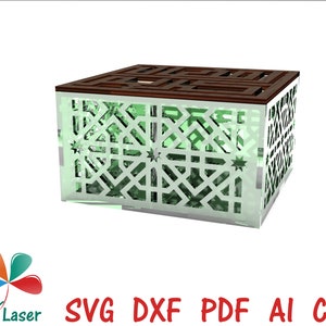 Islamic Calligraphy Gift Box Laser Cut SVG DXF Cnc Files, Eid Ramadan ...