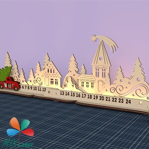 Advent Calendar Christmas Truck SVG Laser Cut Files for Glowforge ...