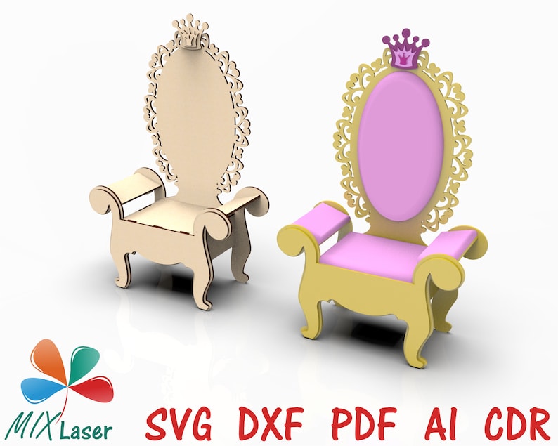 Wooden Princess Throne Chair - Laser Cutting Design Party Throne - CNC ...
