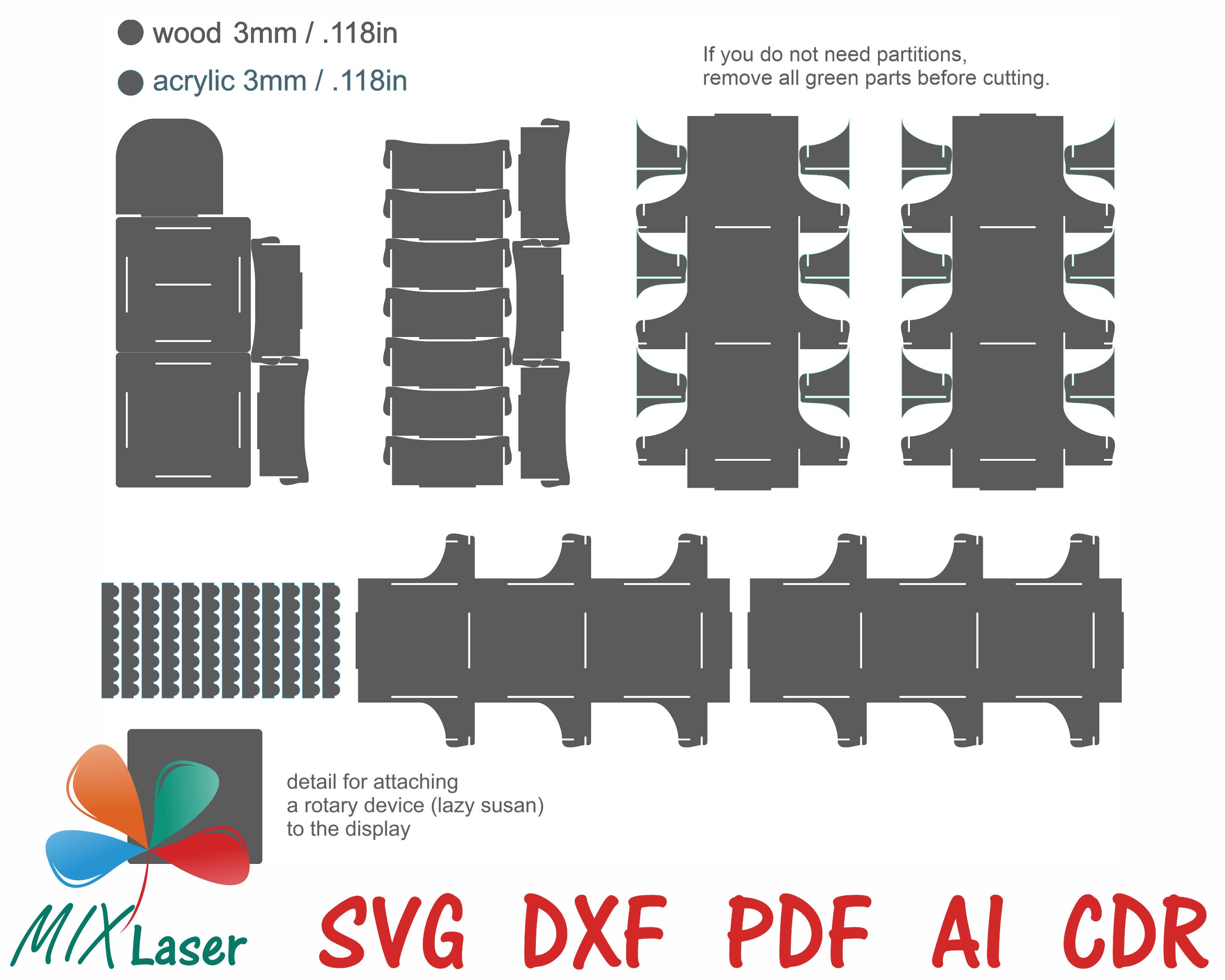 Laser Cut Files Rotating Craft Show Display Stand SVG Craft - Etsy UK