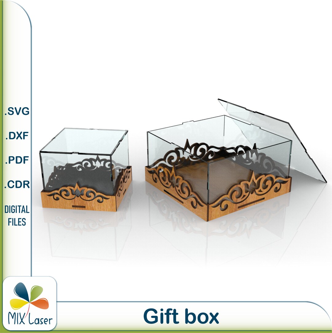 Eid Ramadan SVG Laser Cut File Gift Box. Eid Mubarak Party Decoration ...