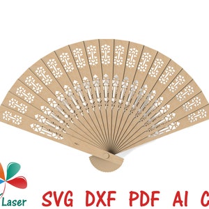 Laser Cut Plans Decorative Wooden Fan. Oriental Wooden Fan - Etsy