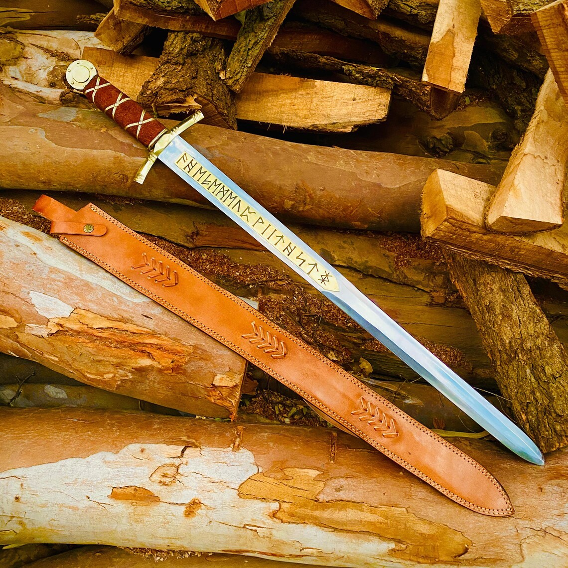 Custom Handmade Excalibur Sword for Merlin Cosplay King Arthur Costume ...