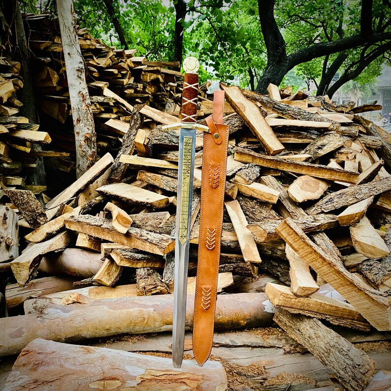 Custom Handmade Excalibur Sword for Merlin Cosplay King Arthur Costume ...