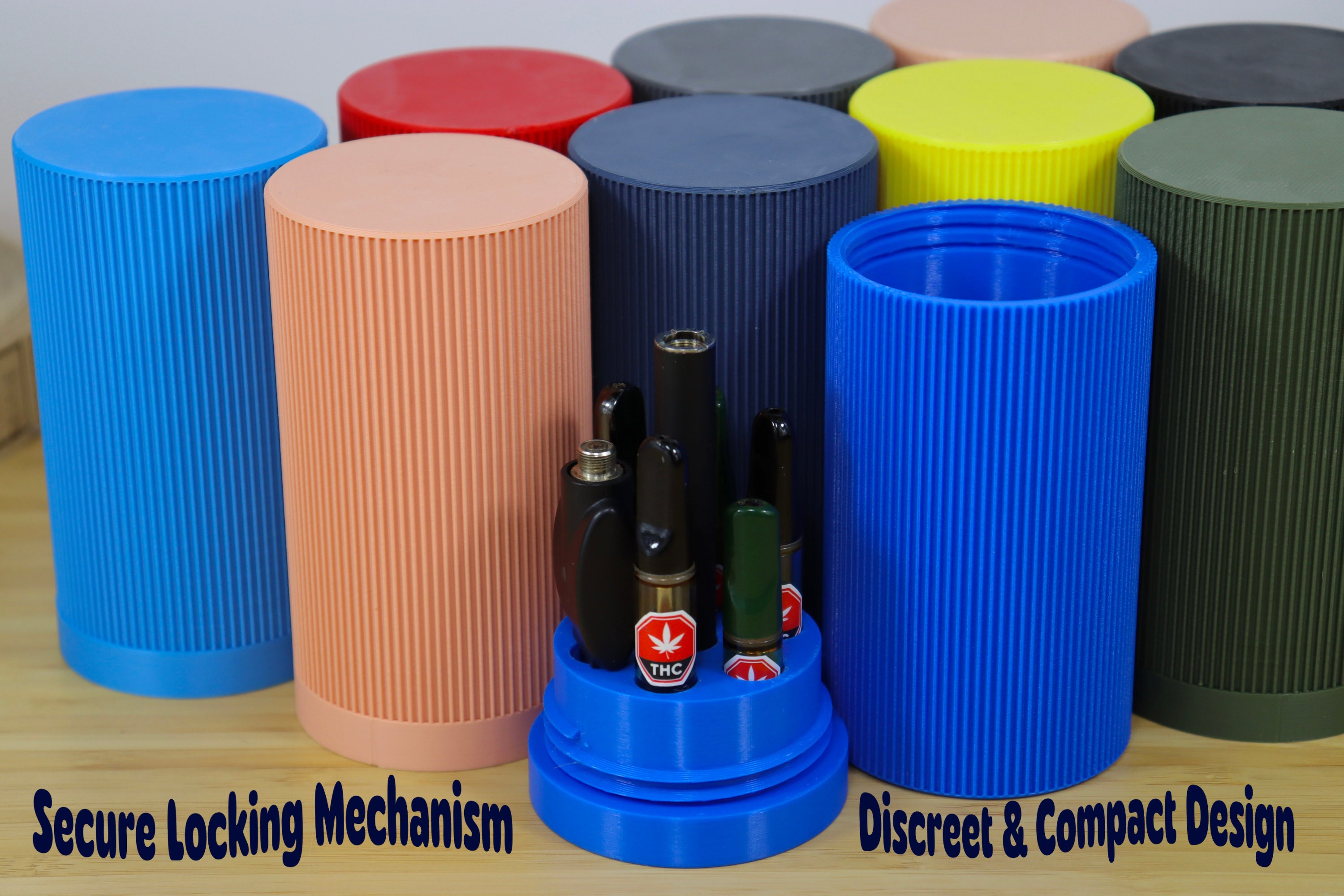 Vape Cartridge Storage Box 510 Thread, Weed Pen Holder, Secure Lock ...