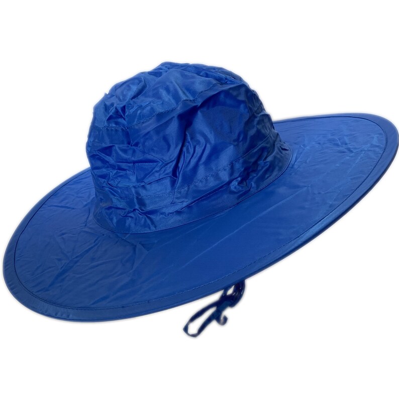 Blue Foldable Pop up Rain Hat - Etsy