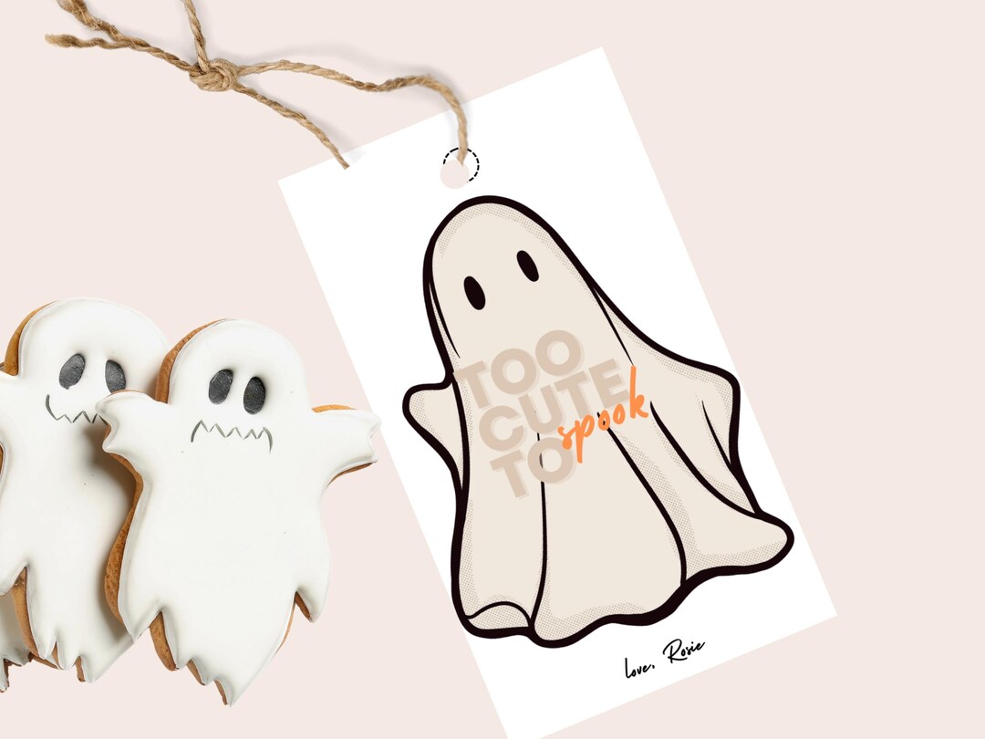 Halloween Treat Tags - Ghost. Editable and Instant Download. Modern ...
