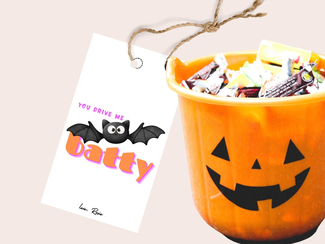 Halloween Treat Tags - Batty. Editable and Instant Download. Modern ...
