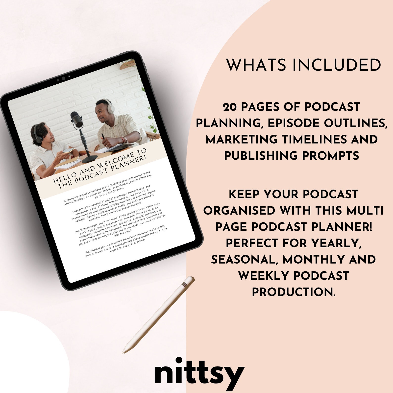 Digital Podcast Episode Planner: Canva Editable, 20-page Workbook - Etsy